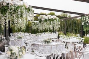 The Appeal of All White Florals With Greenery for Outdoor Parties and ...